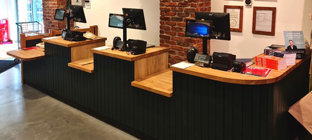 Bespoke Shop Counters, Retail Checkouts and Reception Desks • Stagecraft